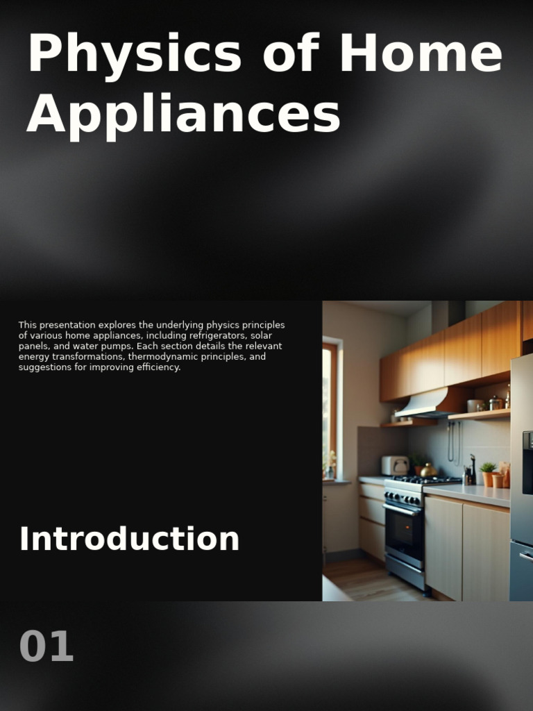 Physics of Home Appliances | PDF | Refrigerator | Photovoltaics