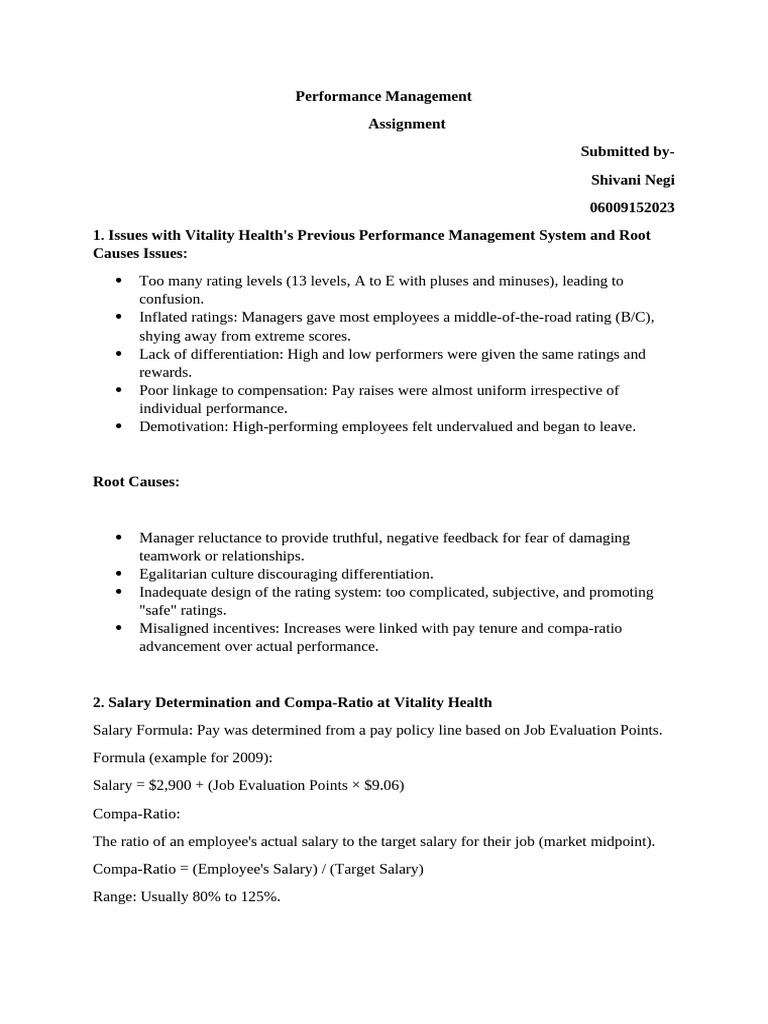 Performance Management Assignment | PDF | Salary | Social Psychology