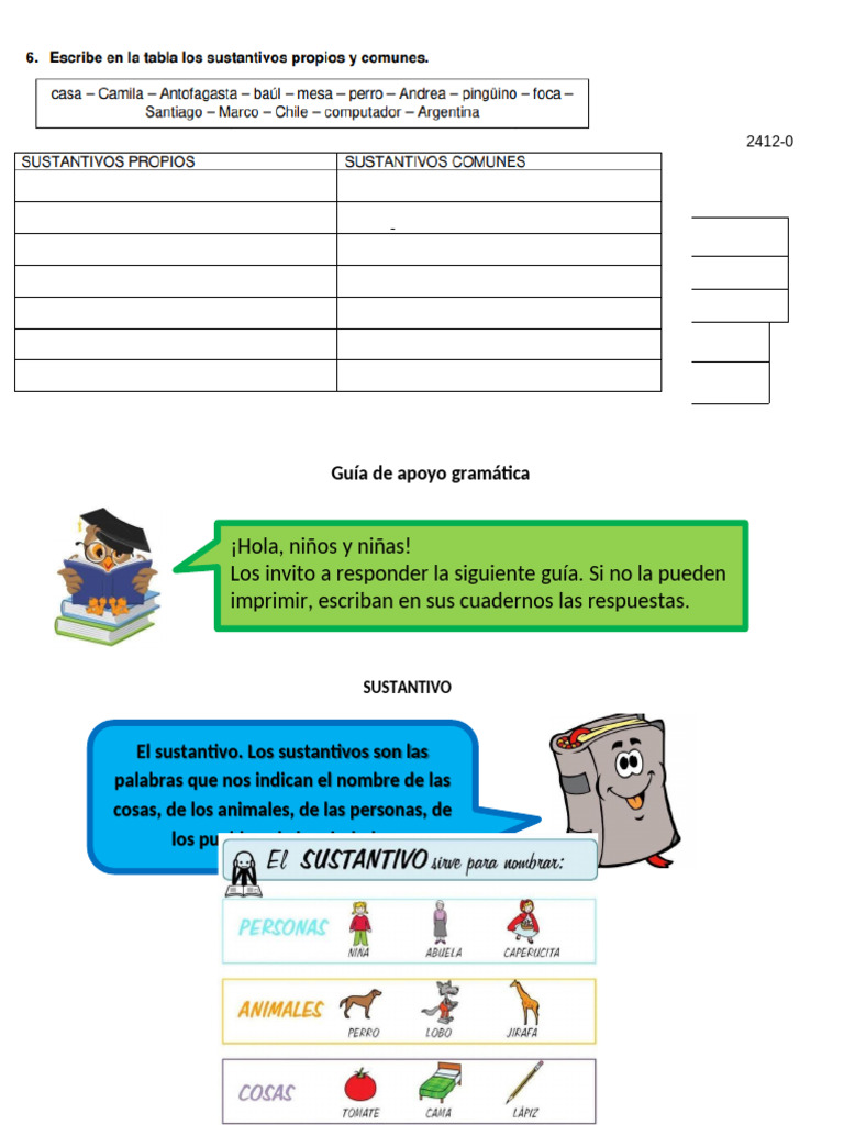 Sustantivos y Articulos | PDF | Sustantivo | Mecánica del lenguaje