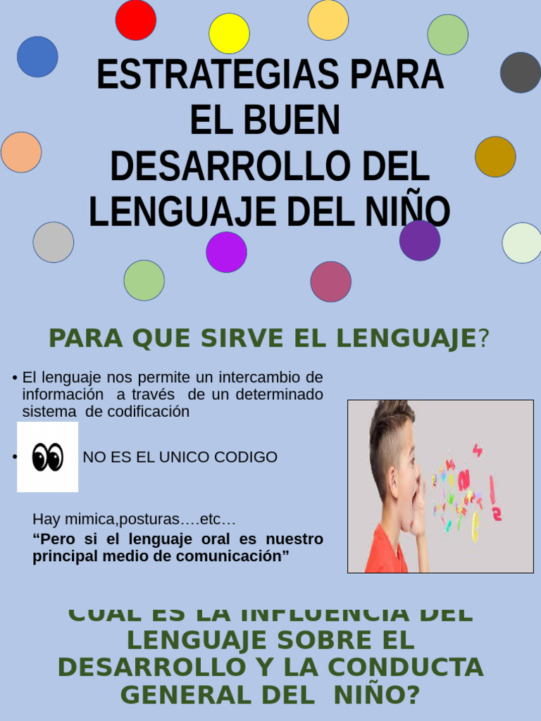 Estrategias para El Buen Desarrollo Del Lenguaje | PDF