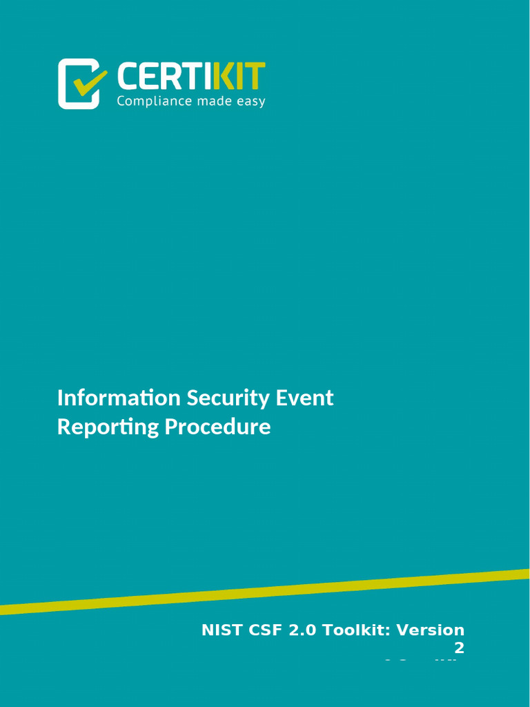 Information Security Event Reporting Guide | PDF | Information Security ...
