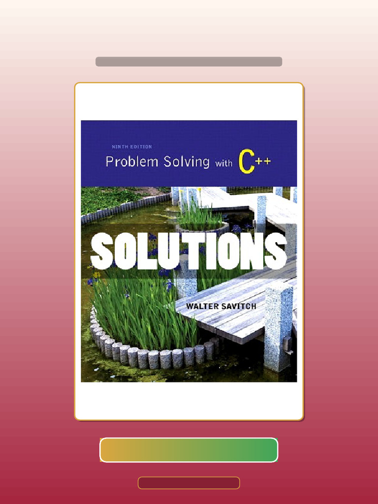 Problem Solving With C 9 Ed Savitch | PDF | Knowledge