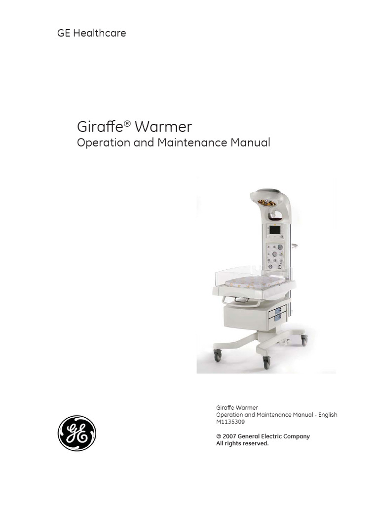 Giraffe Warmer OM 11 - 2007 | PDF | Neonatal Intensive Care Unit ...