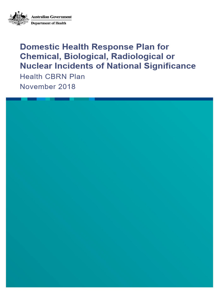 Domestic Health Response Plan For Chemical Biological Radiological or ...