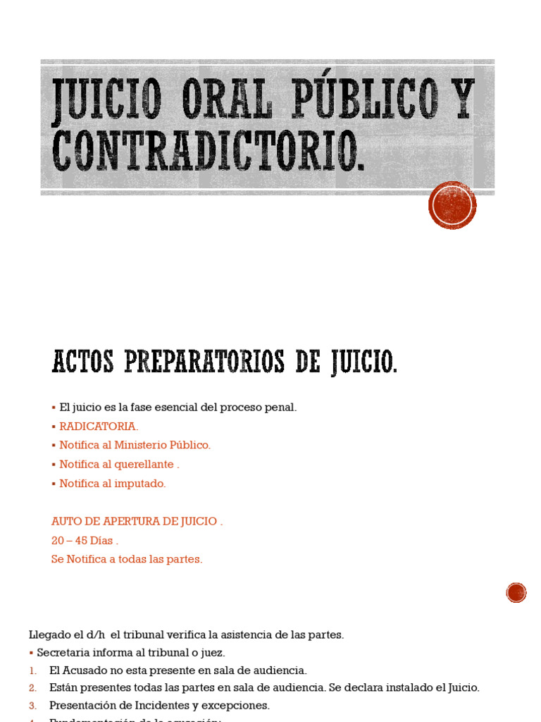 Juicio Oral Dpp3 | PDF