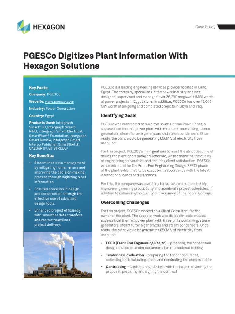 Pgesco Digitizes Plant Information With Hexagon Solutions | PDF