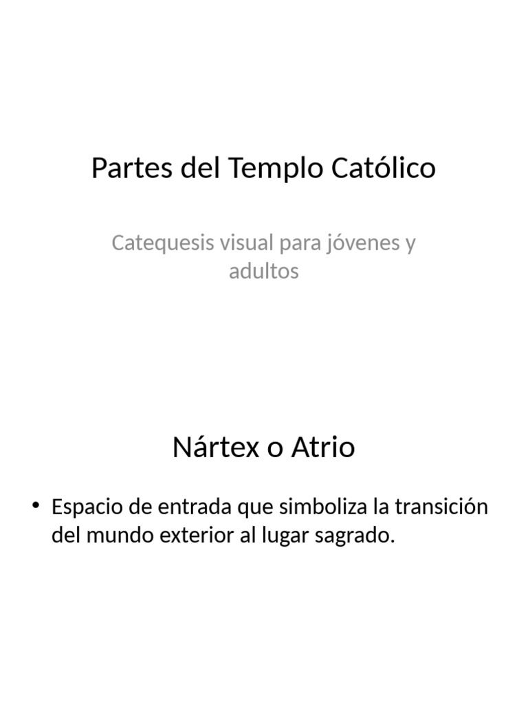 Partes Del Templo Catolico | PDF