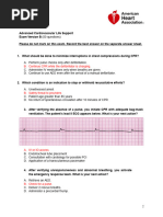 AHA ACLS Post Test Answer Key 2025 | PDF | Cardiac Arrest ...