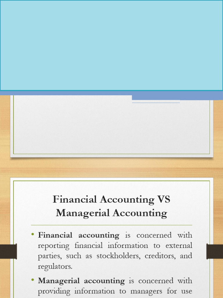 Managerial Accounting Overview and Functions | PDF | Motivation ...