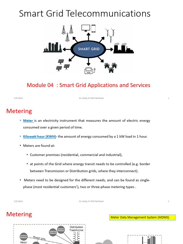 Smart Grid Metering and Applications | PDF | Distributed Generation ...