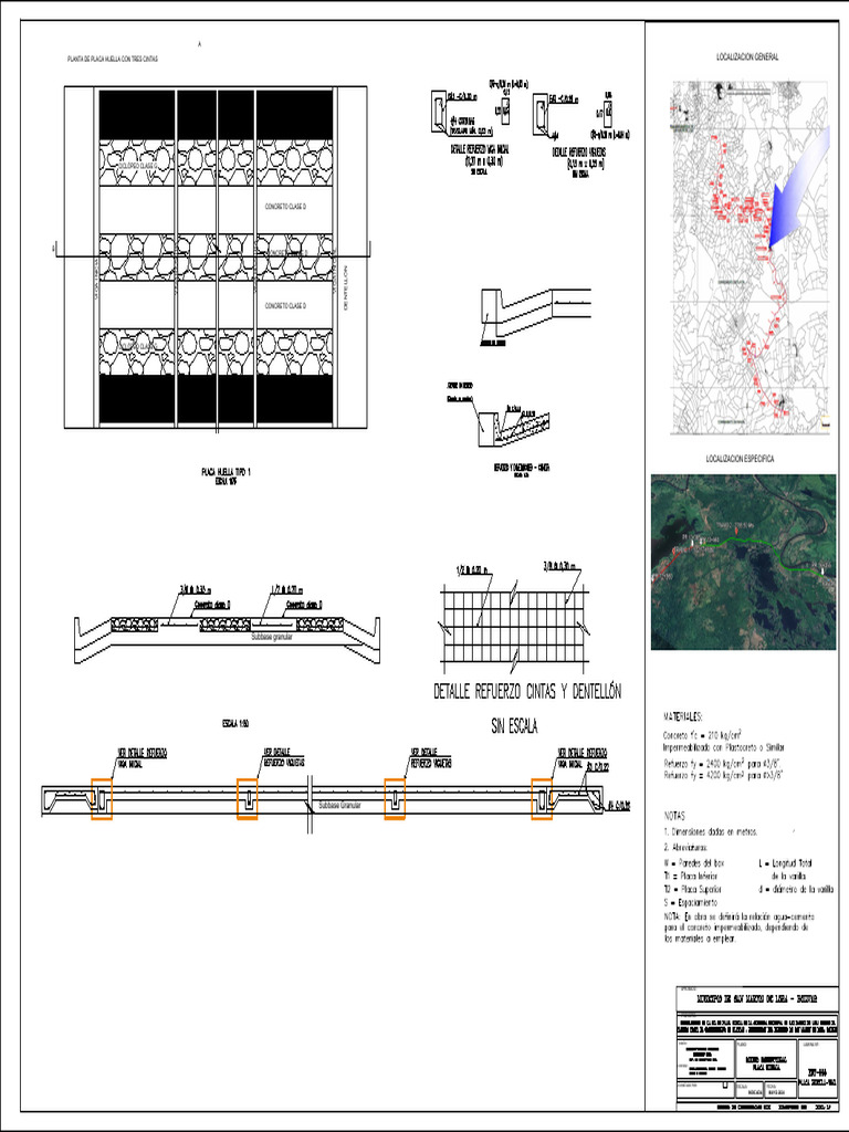3.1 Proyeccion Diseno Estructural Pavimneto v1-Pl - Estructural Placa Huella | PDF