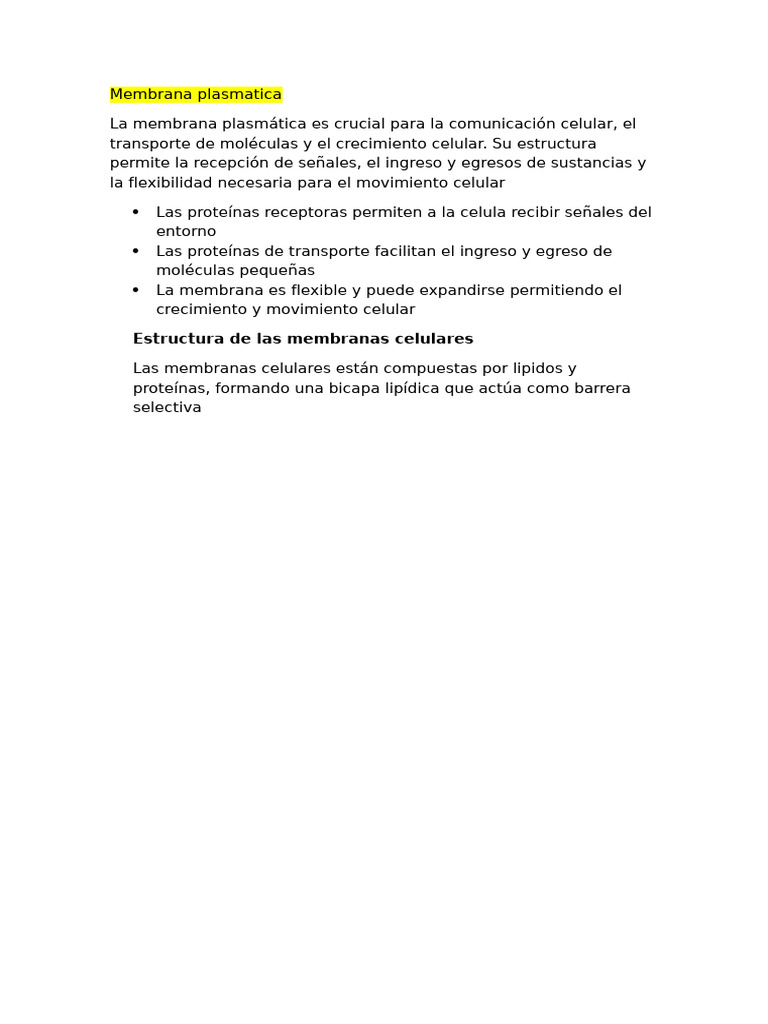 Membrana Plasmatica | PDF