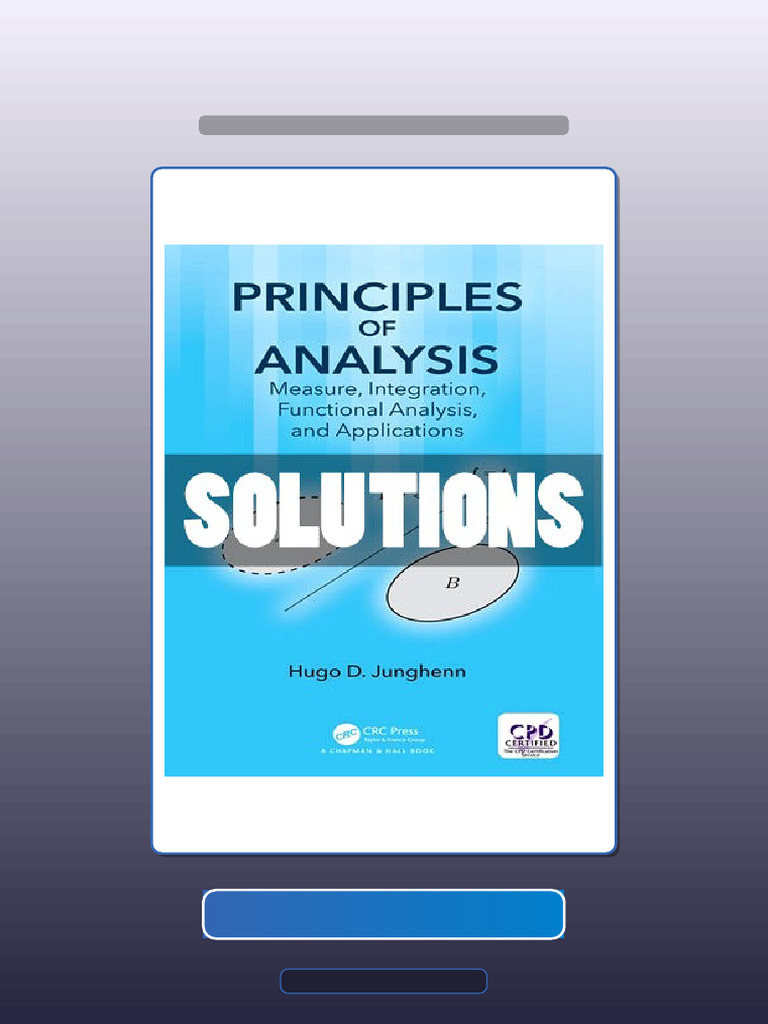 Principles of Analysis 1 Ed Junghenn | PDF | Multiple Choice | Science