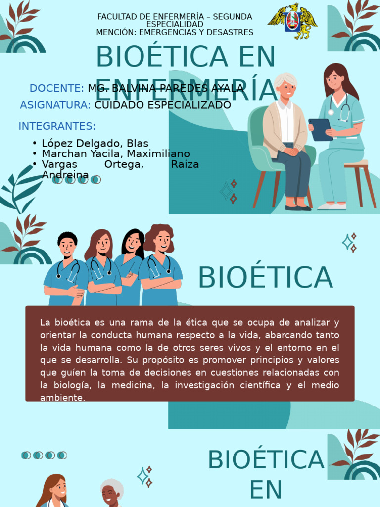 Bioética en Enfermería - Grupo 5 | PDF | Bioética | Enfermería