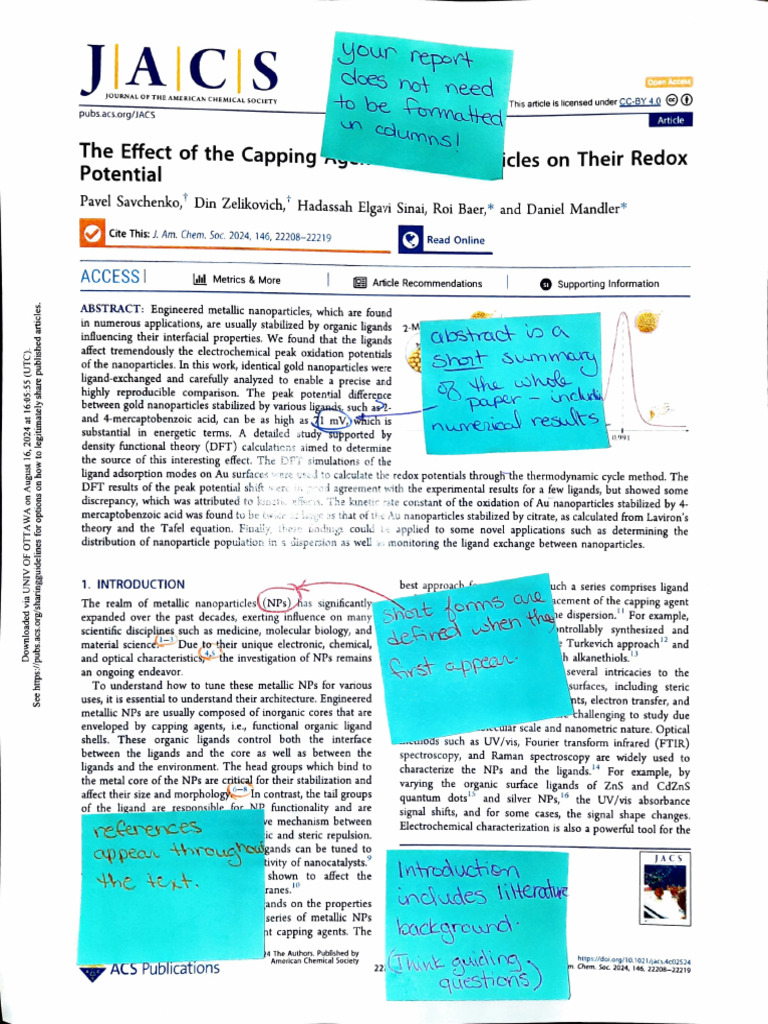 JACS Annotated Paper For Eng Class at Uni | PDF | Adsorption | Redox