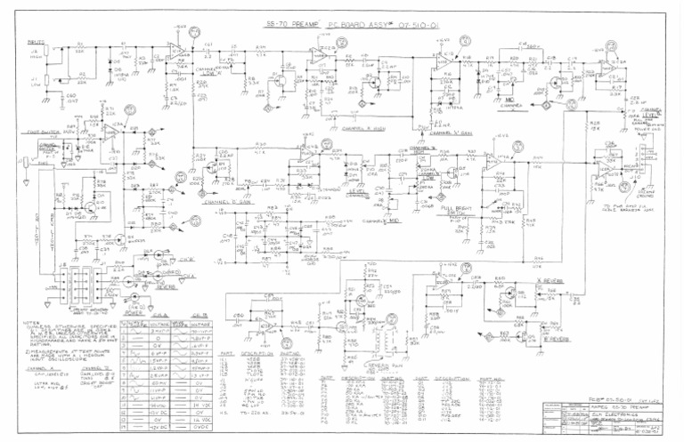 AMPEG SS150 PreAmp Schematic | PDF