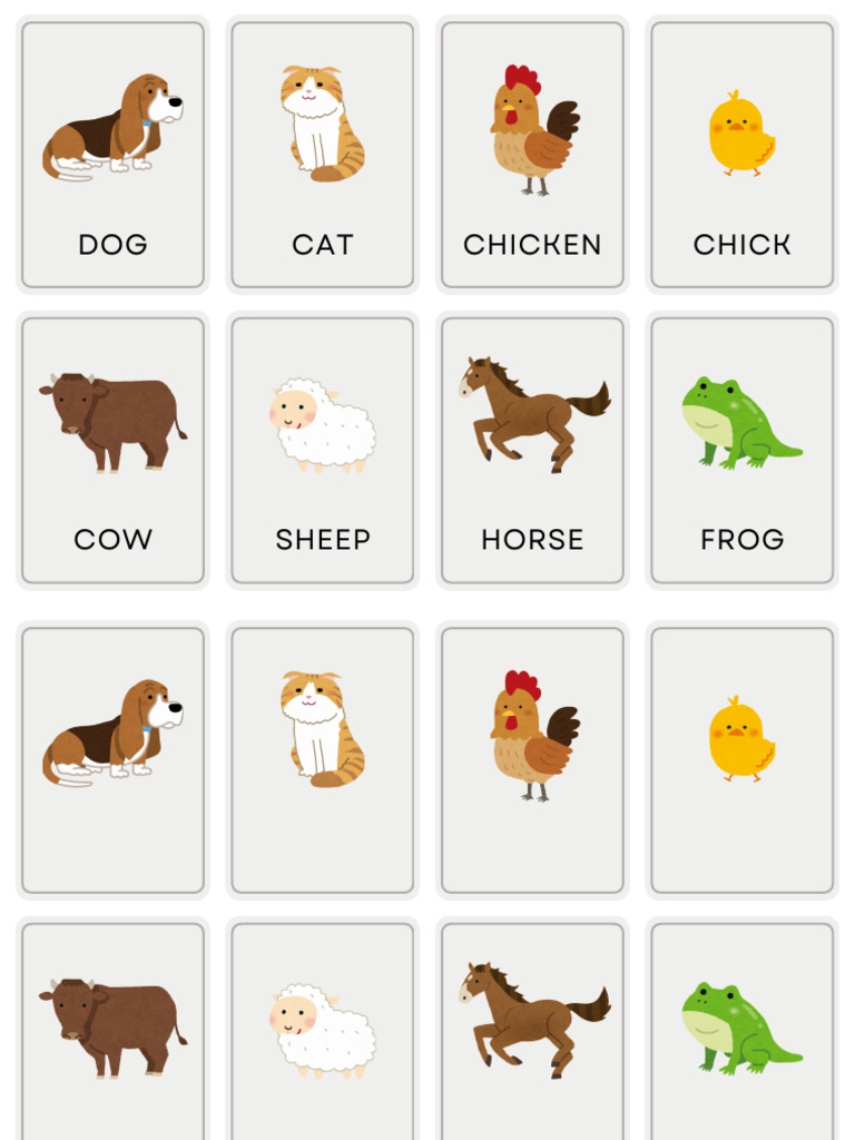 Animals and Body Parts | PDF