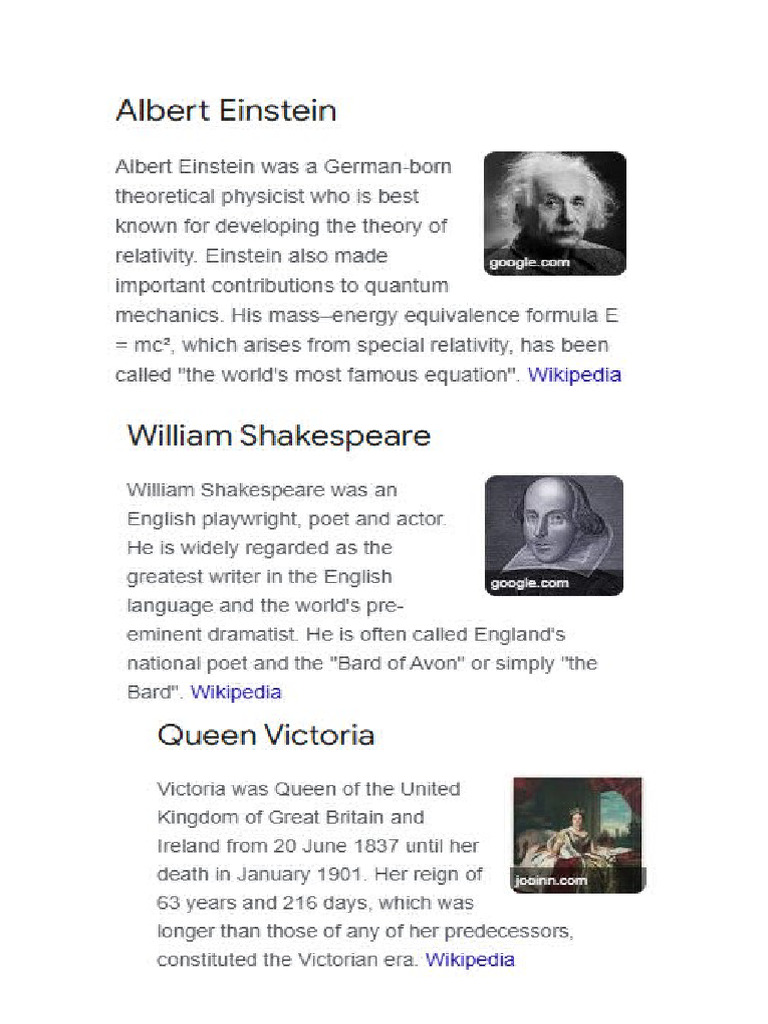 Famous Person From History | PDF