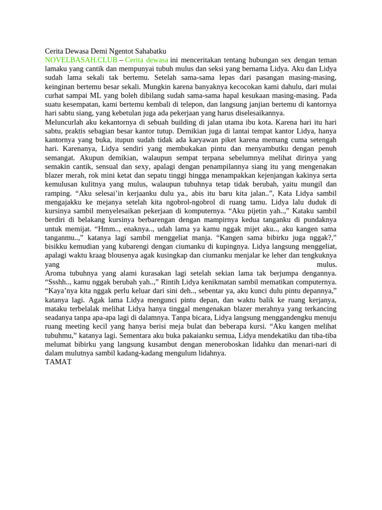 Cerita Dewasa: Ngentot di Kantor | PDF