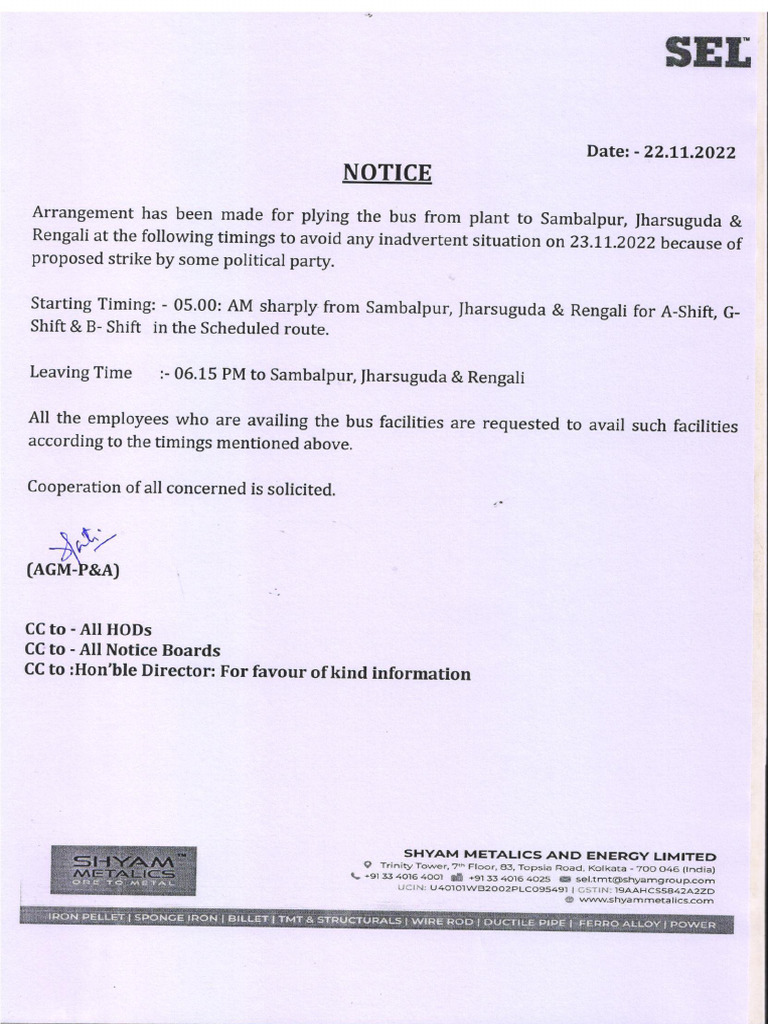 Strike Notice | PDF