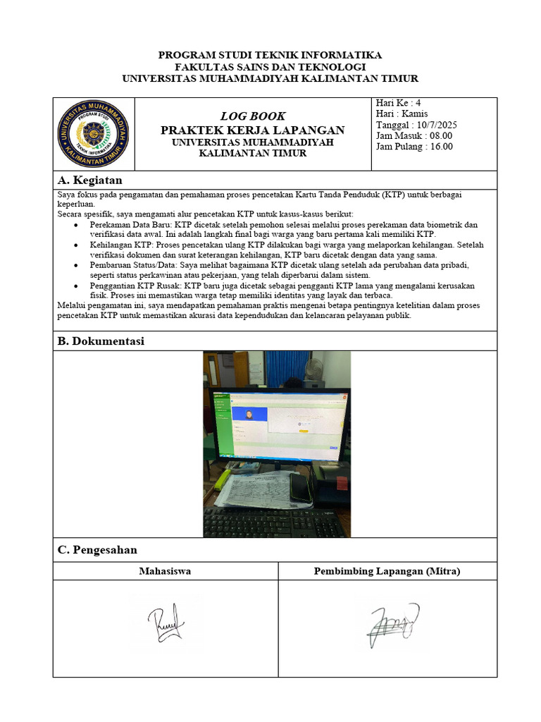 Logbook 10-7-2025 | PDF