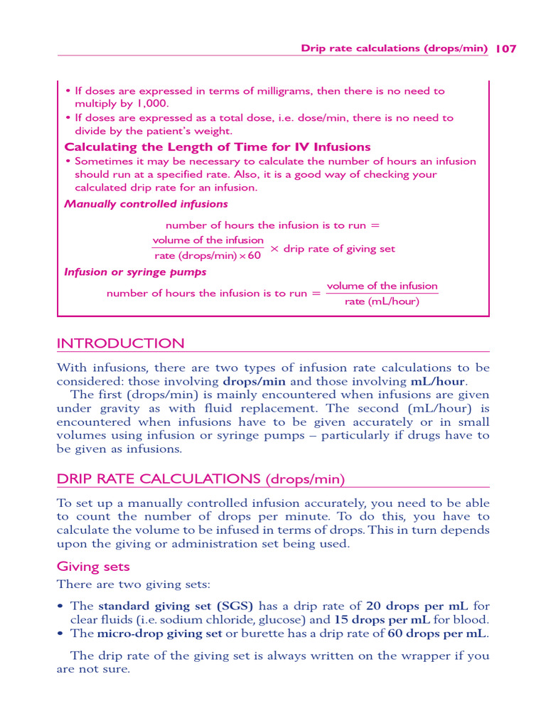 Drug Calculations For Nurses 7 | PDF | Dose (Biochemistry) | Chemistry