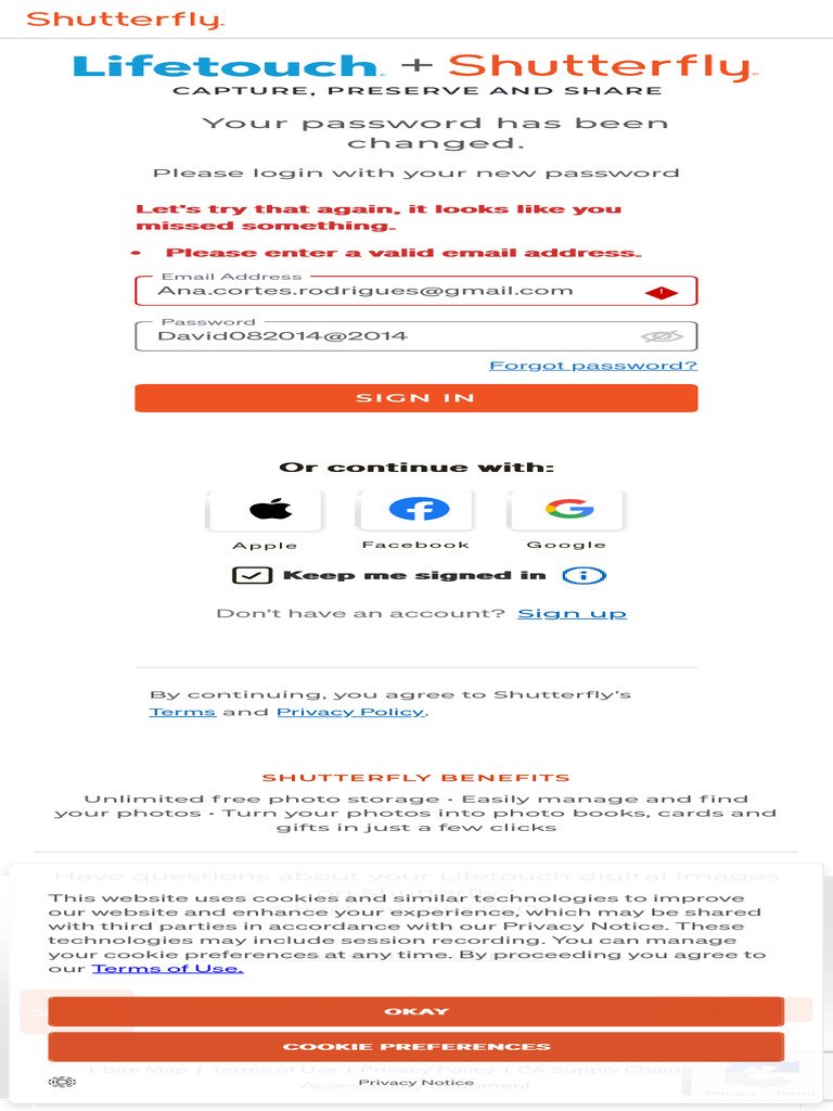 Shutterfly Lifetouch Login Instructions | PDF | Http Cookie | Internet ...