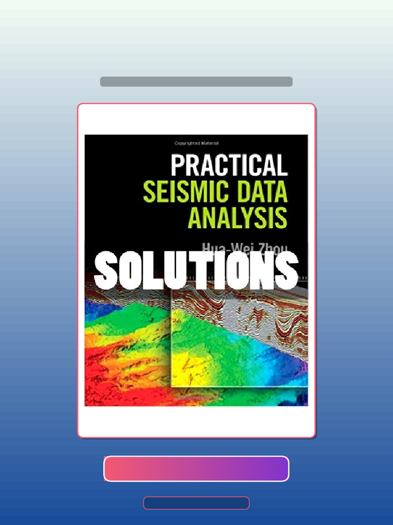 Practical Seismic Data Analysis 1 Ed Zhou | PDF | Educational ...