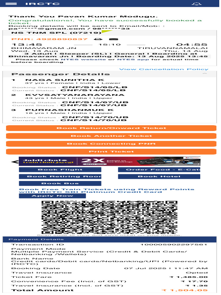 IRCTC Next Generation ETicketing System | PDF