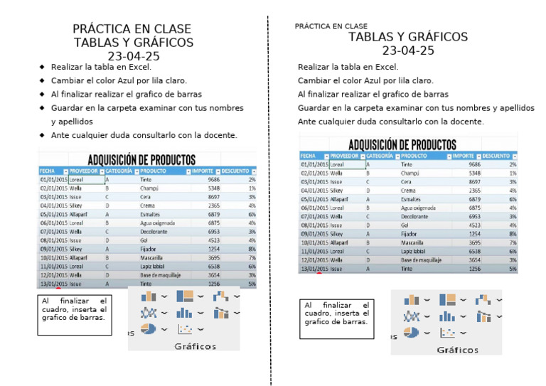 Excel Tablas y Graficos | PDF