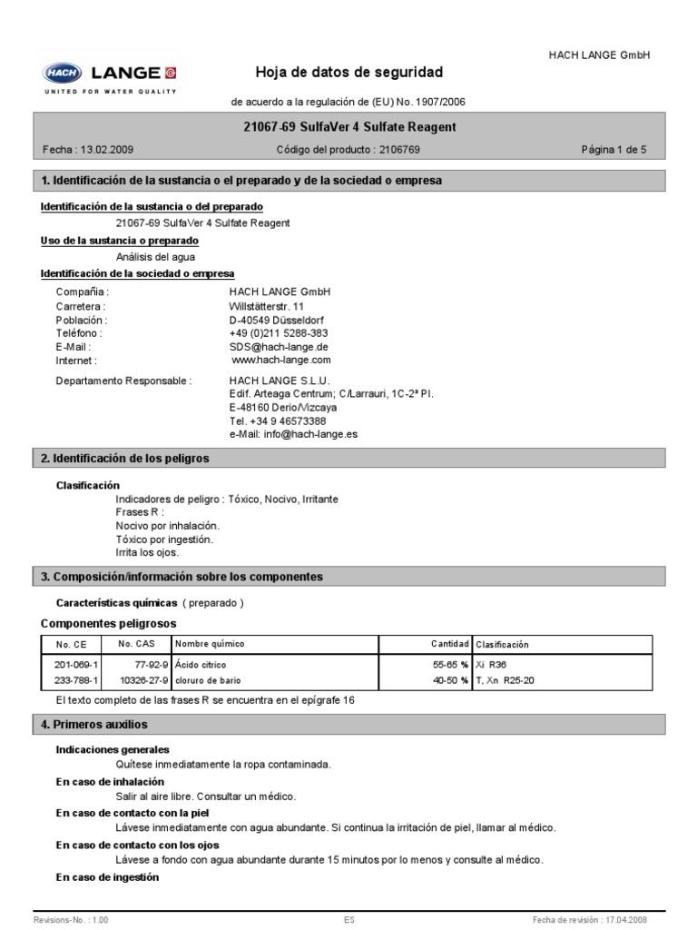 Sulfaver 4-2106769 | PDF | Toxicidad | Dióxido de carbono