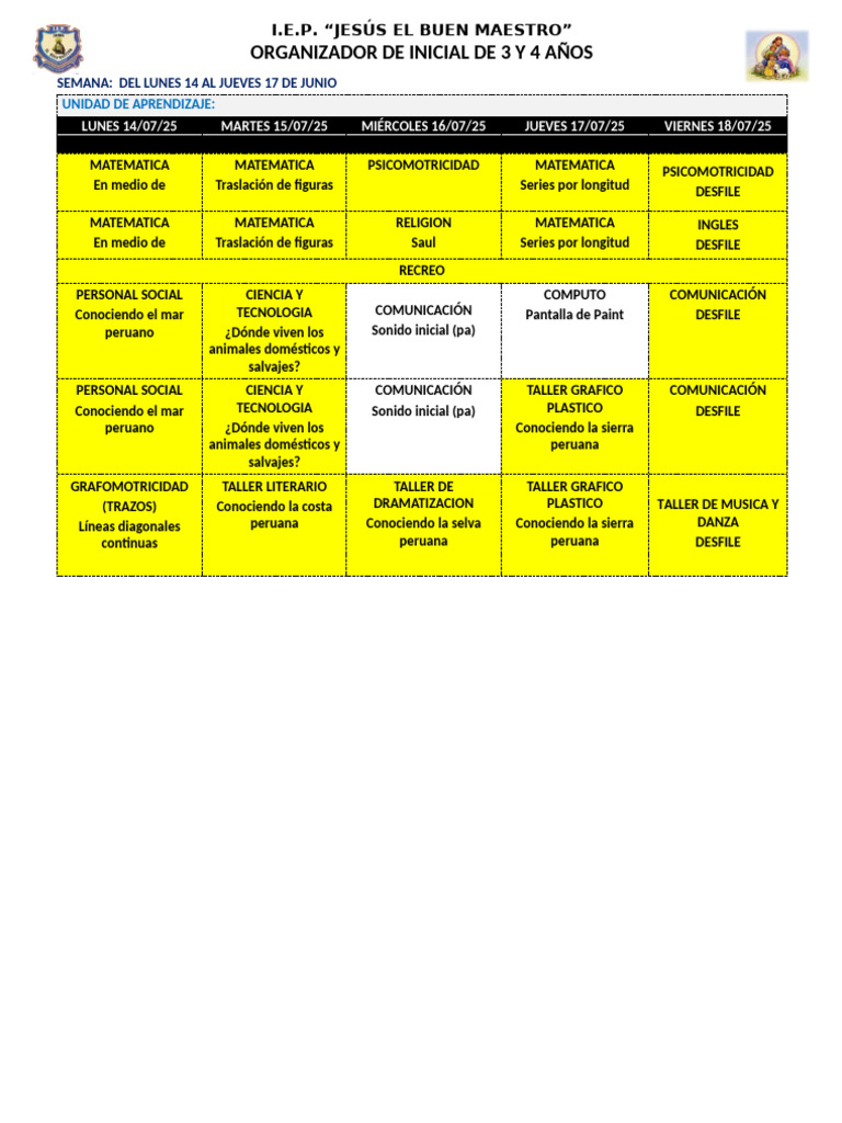 ORGANIZADOR DE 3 y 4 Añosm | PDF