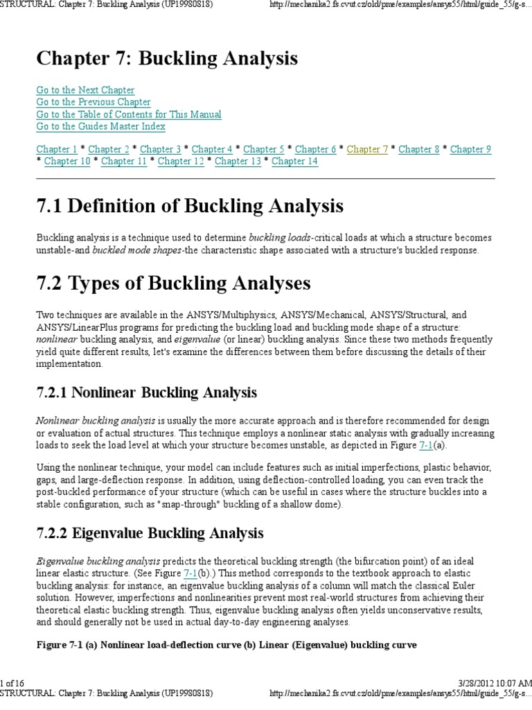 Buckling Analysis | PDF | Buckling | Eigenvalues And Eigenvectors