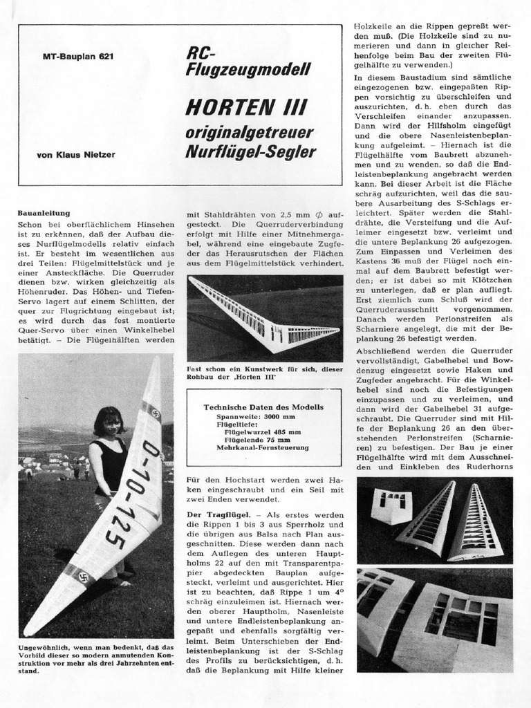 Horten III 3M Oz8101 Article | PDF