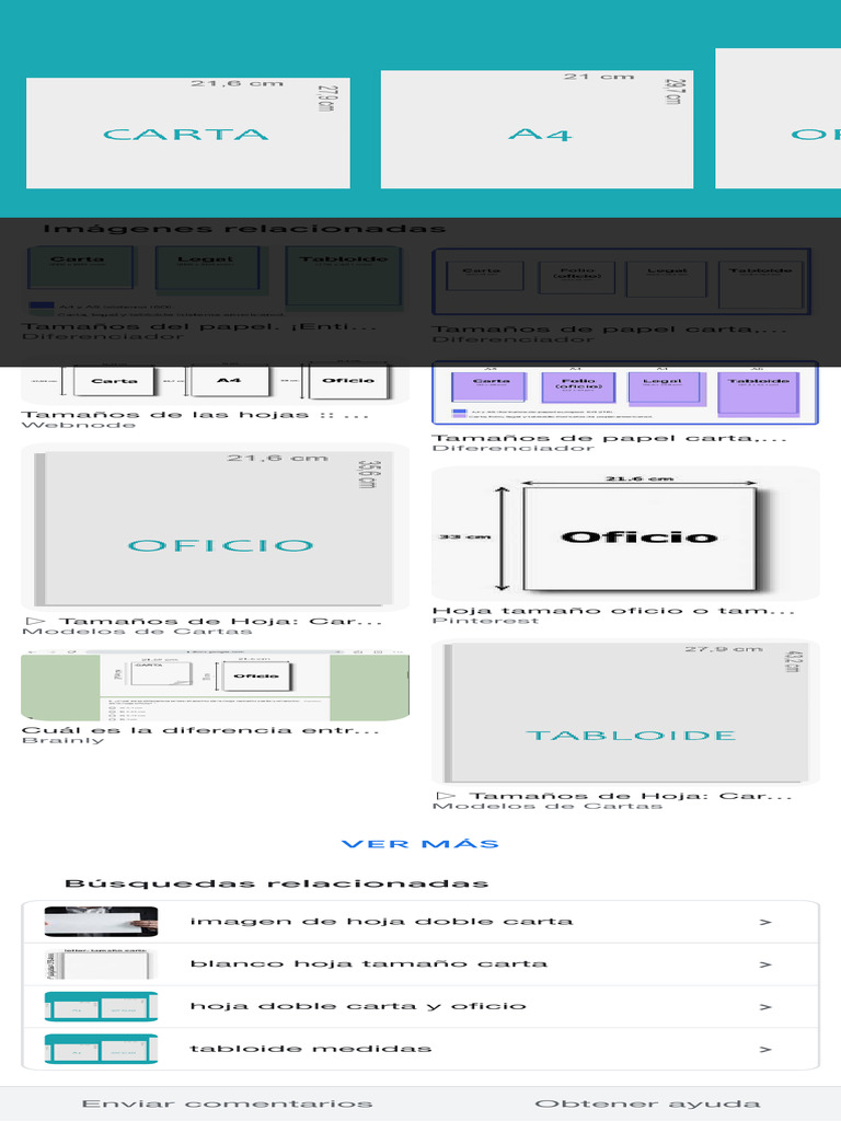 Medidas de Una Hoja Carta en Centímetros - Búsqueda de Google | PDF