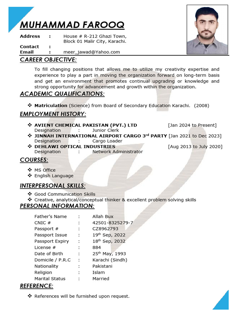 Muhammad Farooq S.O Allah Bux | PDF