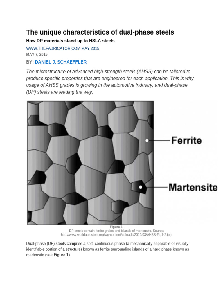 37 - The Unique Characteristics of Dual-Phase Steels | PDF | Steel ...