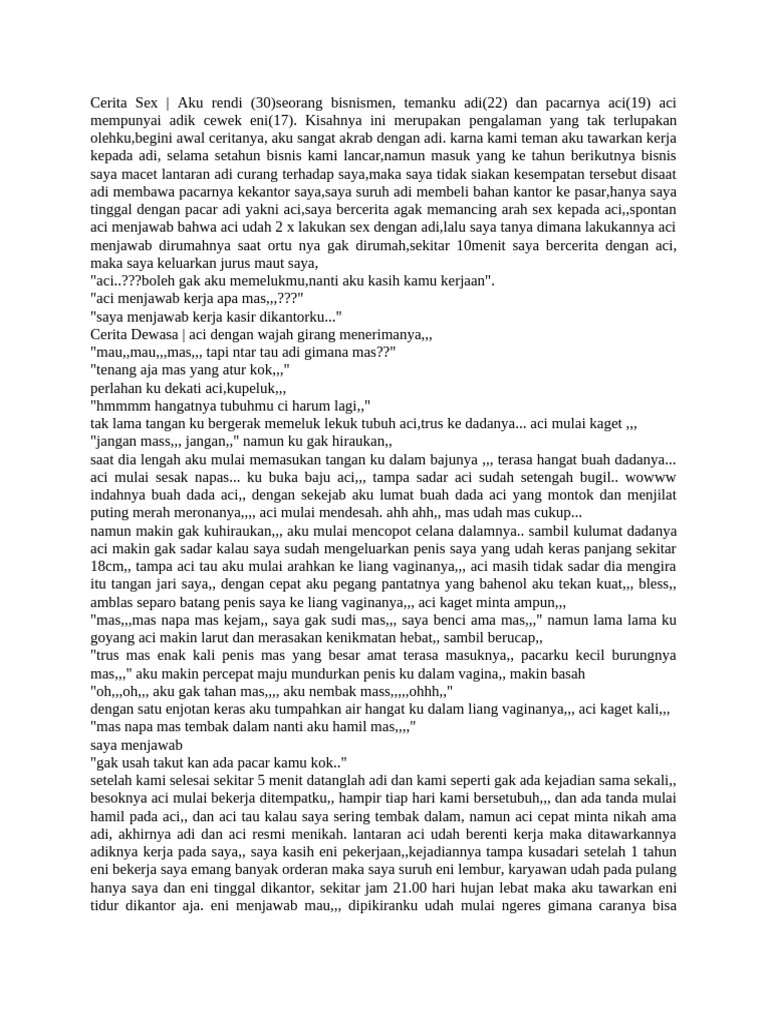 Cerita Sex Adik Temanku | PDF