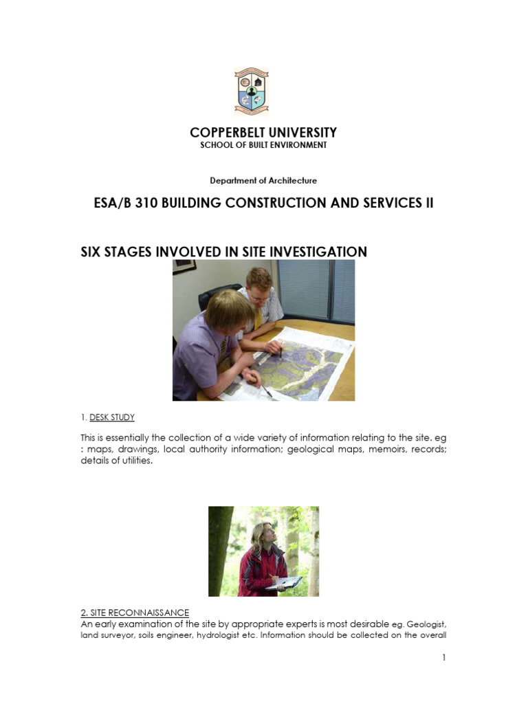 Six Stages of Site Investigation | PDF | Earth Sciences | Geology