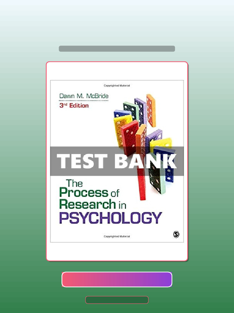 Process of Research in Psychology 3 Ed McBride | PDF | Multiple Choice ...