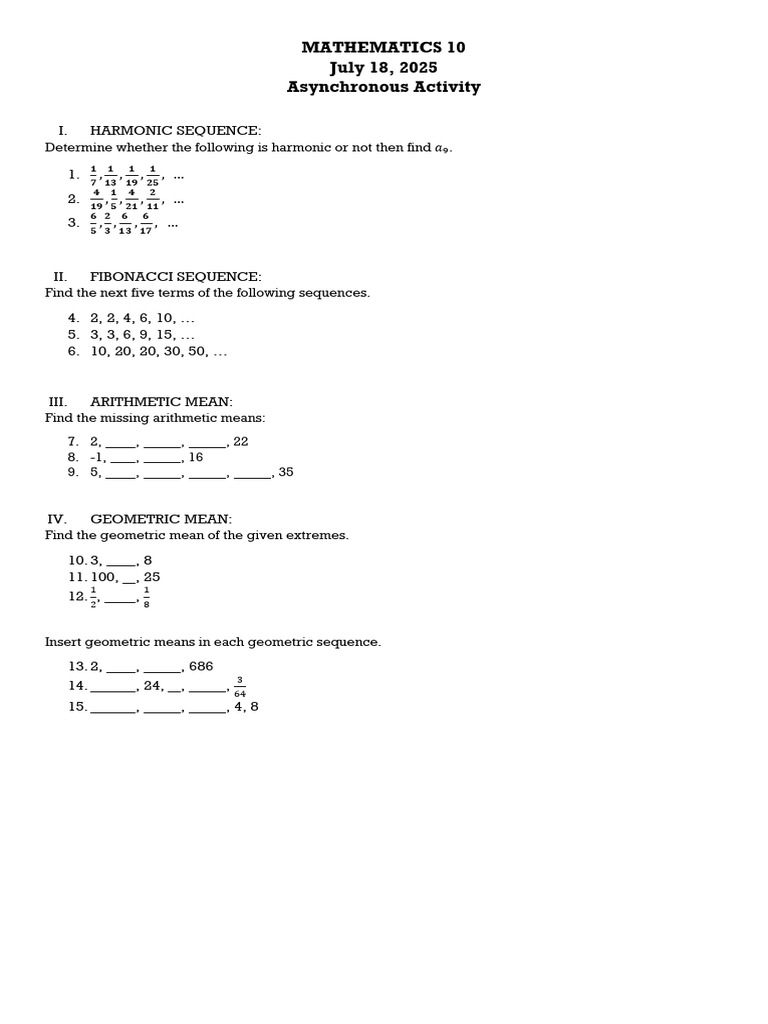 Mathematics 10 | PDF