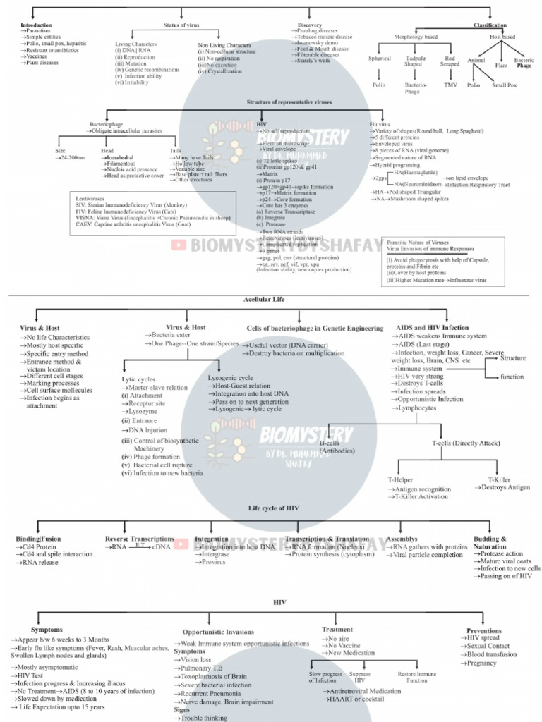 Acellular Life Mind Map | PDF