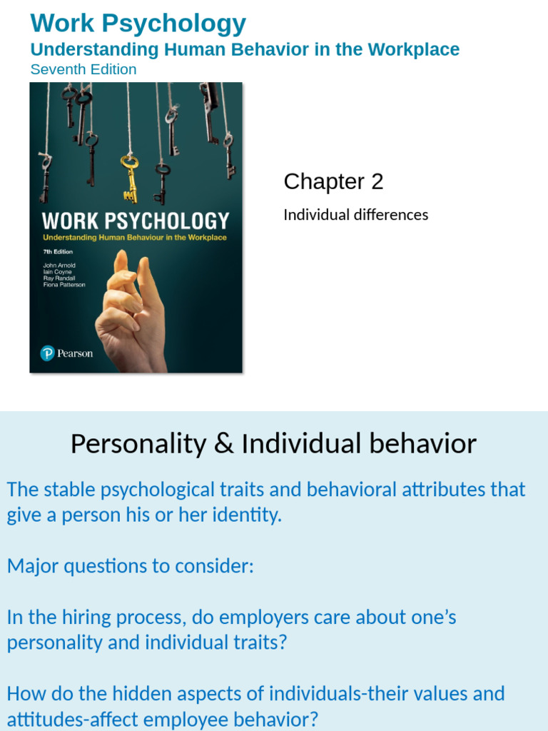 Individual Differences - (Lecture - 2) | PDF | Extraversion And Introversion | Attitude (Psychology)