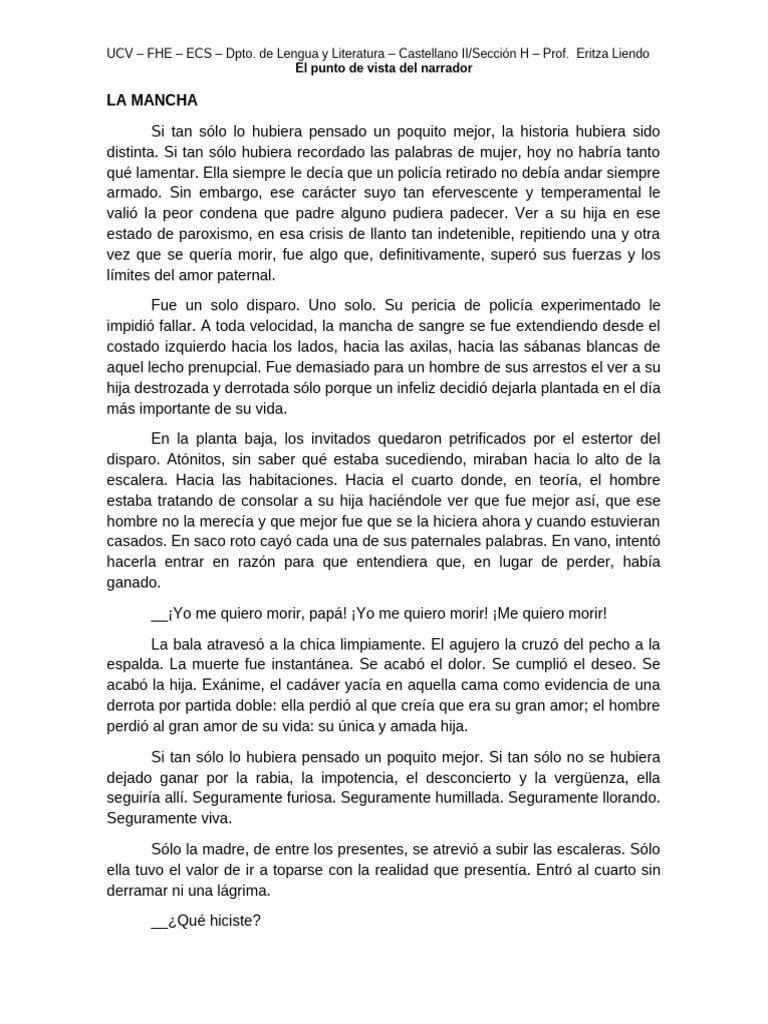 Puntos de Vista Del Narrador | PDF