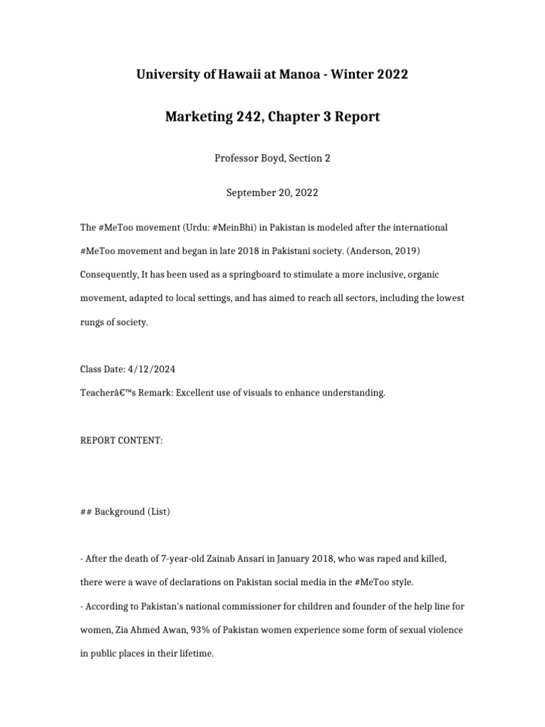 #MeToo Movement Impact in Pakistan | PDF | Human Rights | Crimes