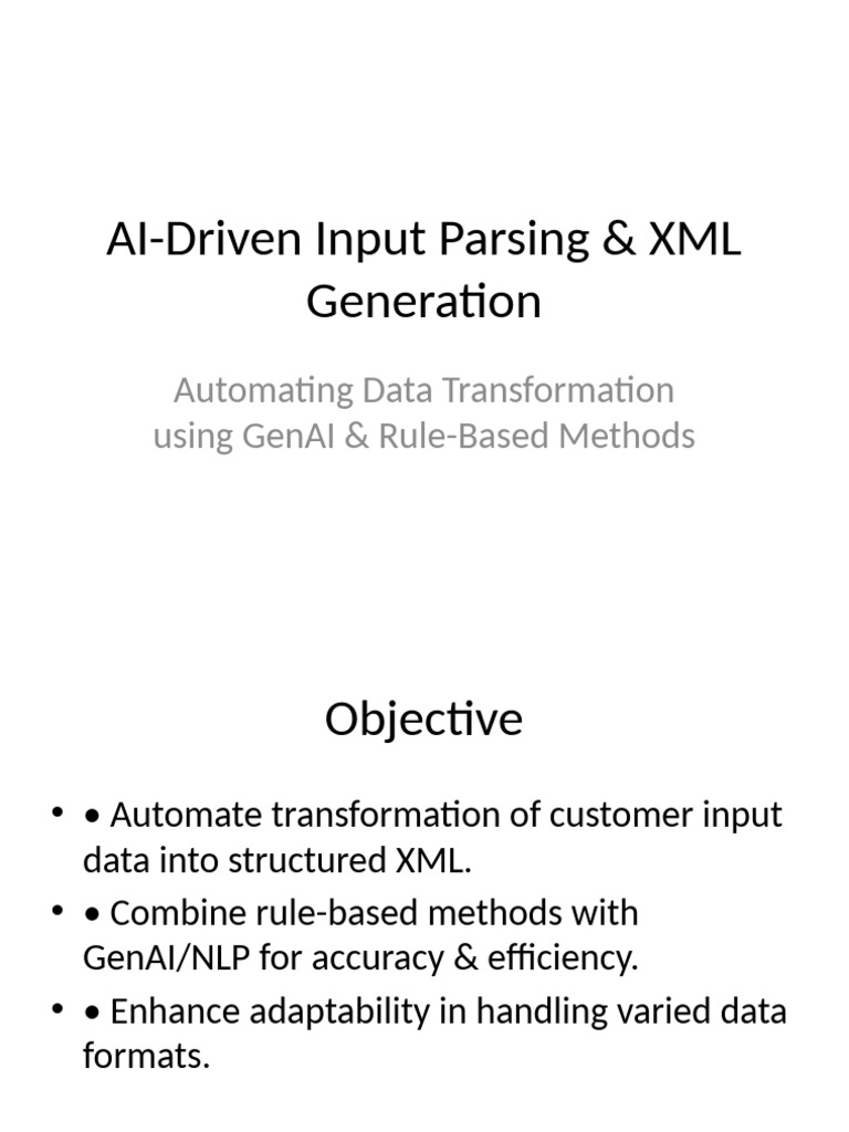 AI Driven Input Parsing Presentation | PDF