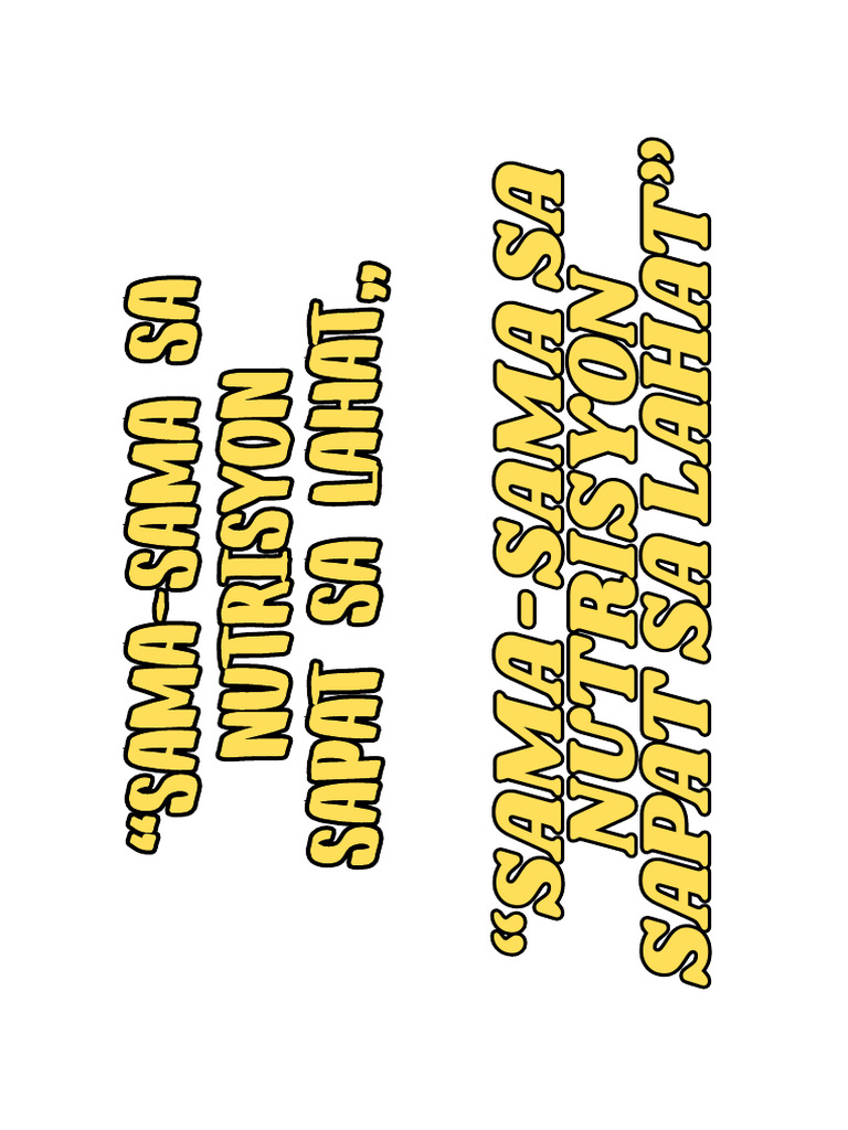 Sama-Sama Sa Nutrisyon Sapat Sa Lahat PDF | PDF