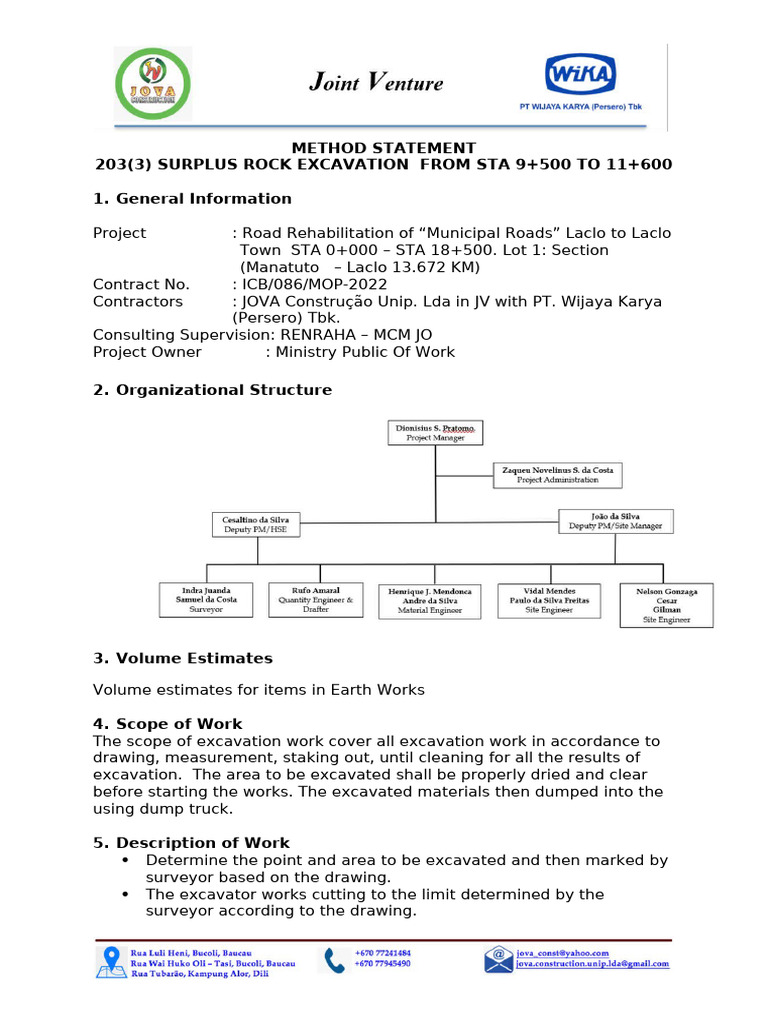 Letter 17. 203 (3) Method Surplus Rock Excavation | PDF