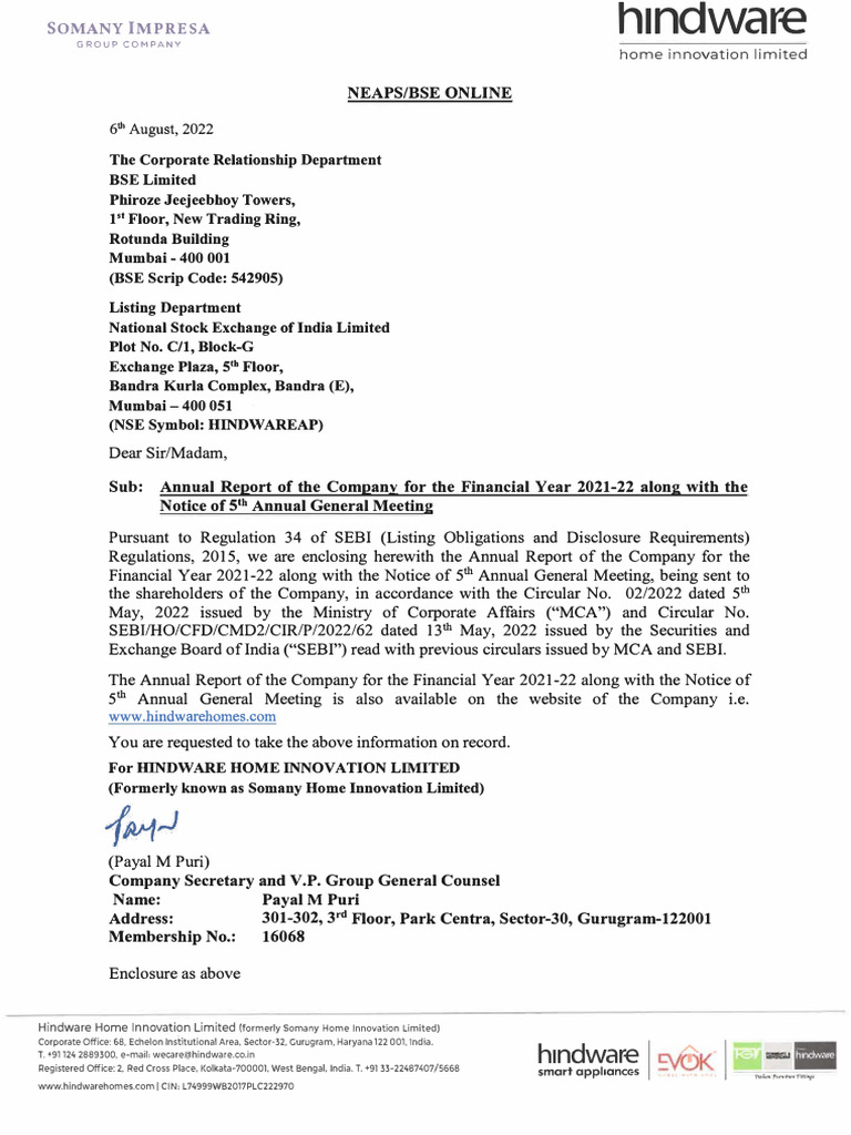 Hindware AR 22 | PDF | Brand | Innovation