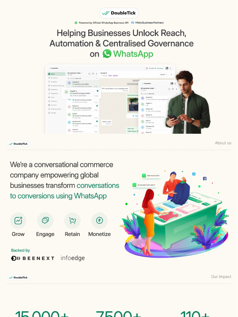 DoubleTick WhatsApp CRM Deck | PDF
